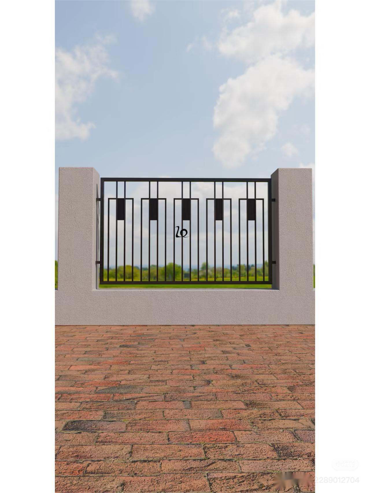 Minimalist Iron Fence with Piano Key Pattern – Nanton Metal